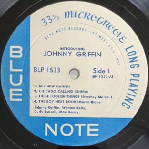 JOHNNY GRIFFIN - INTRODUCING JOHNNY GRIFFIN - Jazz Records seeed