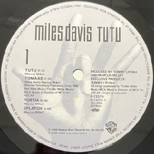 MILES DAVIS - TUTU - Jazz Records seeed