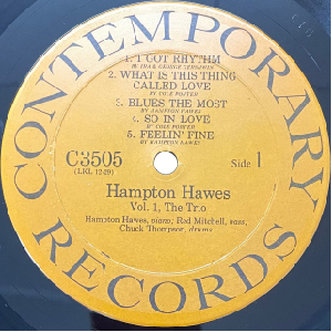 HAMPTON HAWES - VOL.1 : THE TRIO - Jazz Records seeed