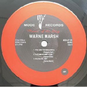 WARNE MARSH QUARTET - MUSIC FOR PRANCING - Jazz Records seeed